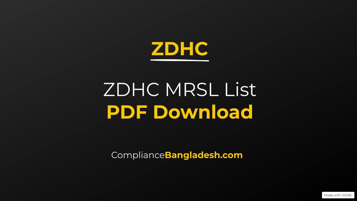 ZDHC MRSL 2022 | Version 2.0 | PDF Download